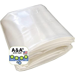 A&A 7 mil Greenhouse Plastic Film 5 Year Clear Polyethylene Cover UV Resistant - Heavy Duty - Premium Quality (25 ft. x 20 ft.)