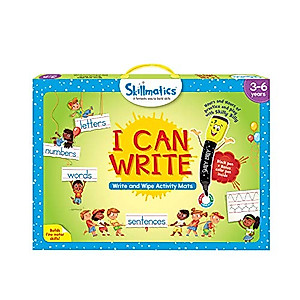 Skillmatics Educational Game - I Can Write, Reusable Activity Mats with 2 Dry Erase Markers, Gifts for Ages 3 to 6
