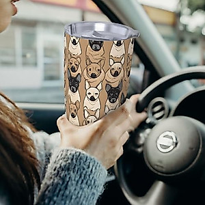 quopvn Labrador Retriever Dogs Print 20oz Car Cup Ps Material Lid, Perfect For Hot & Cold Drinks