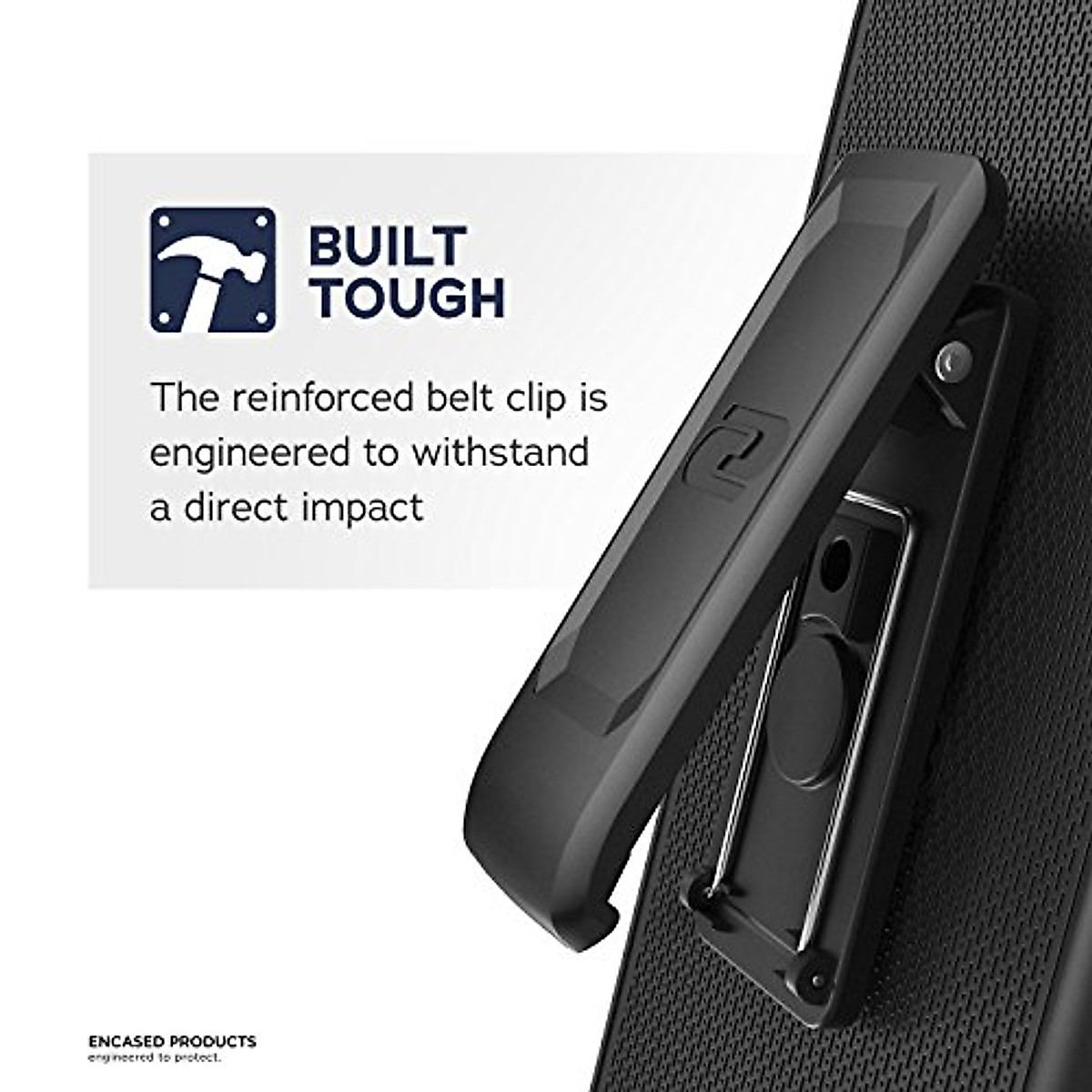 Encased iPhone 11 Belt Clip Holster Case (2019 Rebel Armor) Heavy Duty Rugged Full Body Protective Cover with Holder (Black)