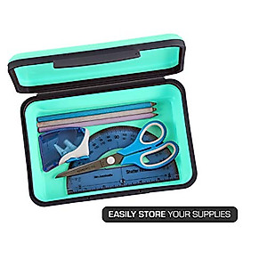 It's Academic Flexi Storage Boxes with Lids, Collapsible Pencil Case for Craft and School Supplies, 4-Pack, Assorted