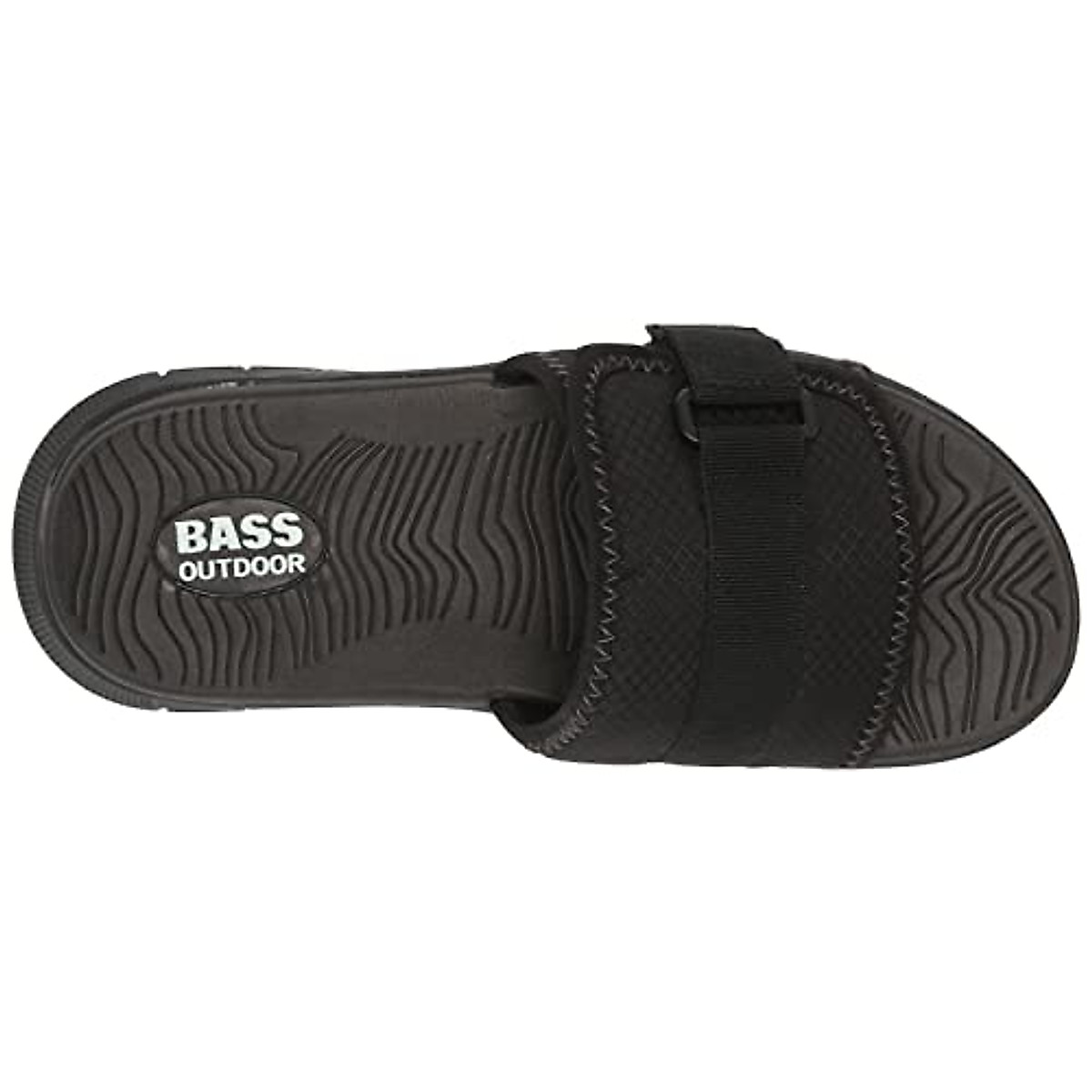 BASS OUTDOOR Topo Women’s Sandals – Open-Toe Slides for Beach or Backyard Hiking Shoe, Black, 9.5