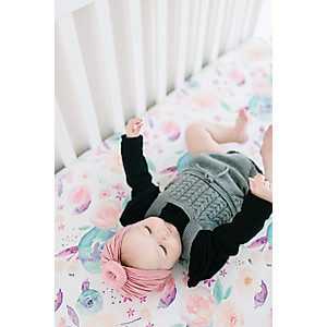 Copper Pearl Premium Knit Baby Crib Sheets for Boys and Girls Breathable and Soft, Fitted Crib Sheets for Standard Baby Mattresses, Crib Sheet for Baby Registry or Shower Gift, Bloom