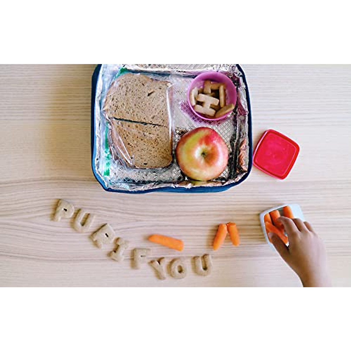 purifyou Classic Insulated Lunch Box - Compact, Easy Wash, Smooth Zipper & Lightweight - Tote Bag & Container, Lunch Bag for Men, Women, Adults (Ladies, Red)