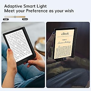 Meebook E-Reader M7 | 6.8' Eink Carta Screen | 300PPI Smart Light | Android 11 | Ouad Core Processor | Out Speaker | Support Google Play Store | 3GB+32GB Storage | Micro-SD Slot | Gray