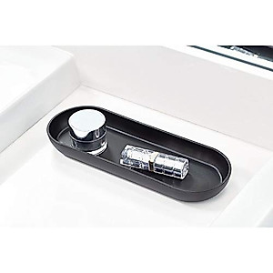 iDesign 28737ES Cade 4-Piece Bathroom Accessory Set, Matte Black, 24.5 cm x 8.9 cm x 16.2 cm