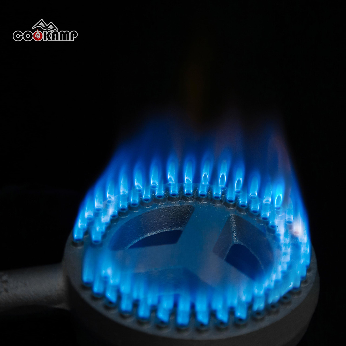 COOKAMP Cast Iron Propane Burner Head 60000 BTU with Brass Fitting Orifice (SH12RH - DIY Burner & Regulator)