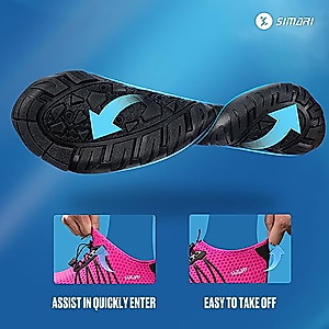 SIMARI Mens Womens Water Shoes Sports Quick Dry Barefoot Diving Swim Surf Aqua Walking Beach Yoga 212 Rose