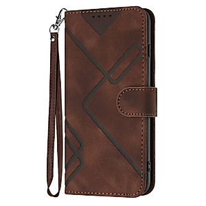 JLHYYXH Case for Samsung Galaxy S9 Plus, Geometric Space Credit Card Slot Wallet Case Magnetic Kickstand Shockproof Flip Cover Case for Samsung Galaxy S9 Plus-Coffee