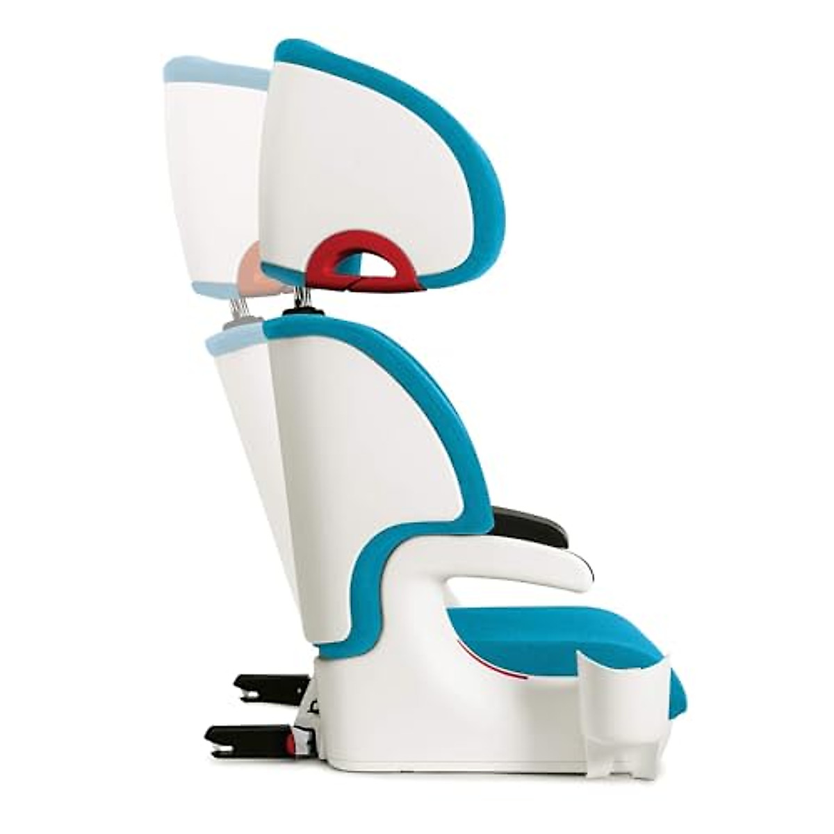 Clek Oobr High Back Booster Seat with Adjustable Headrest, Reclining Design, Latch System, and Retardant-Free Fabric, Ten Year Blue