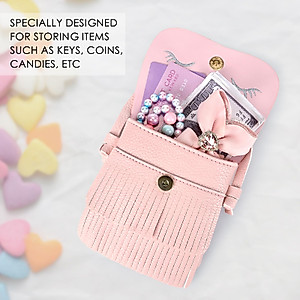 mibasies Kids Purse Gifts for Little Girls Toddler Cat Tassel Crossbody Bag Shoulder Bag