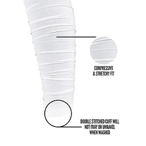 Nxtrnd Football Leg Sleeves, Calf Sleeves for Men & Boys, Sold as a Pair (White, Youth)