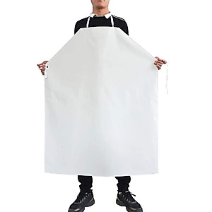 AMZ White Disposable Aprons for Adults 28 x 36 Inches. Pack of 10 Large 60 GSM Microporous Heavy Duty Disposable Aprons Adults for Painting. Disposable Apron for Painting