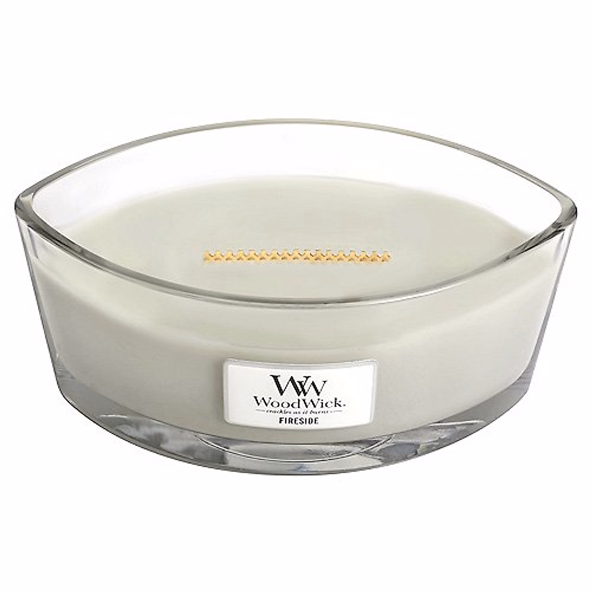 Woodwick Ellipse Scented Candle, Fireside, 16oz | Up to 50 Hours Burn Time