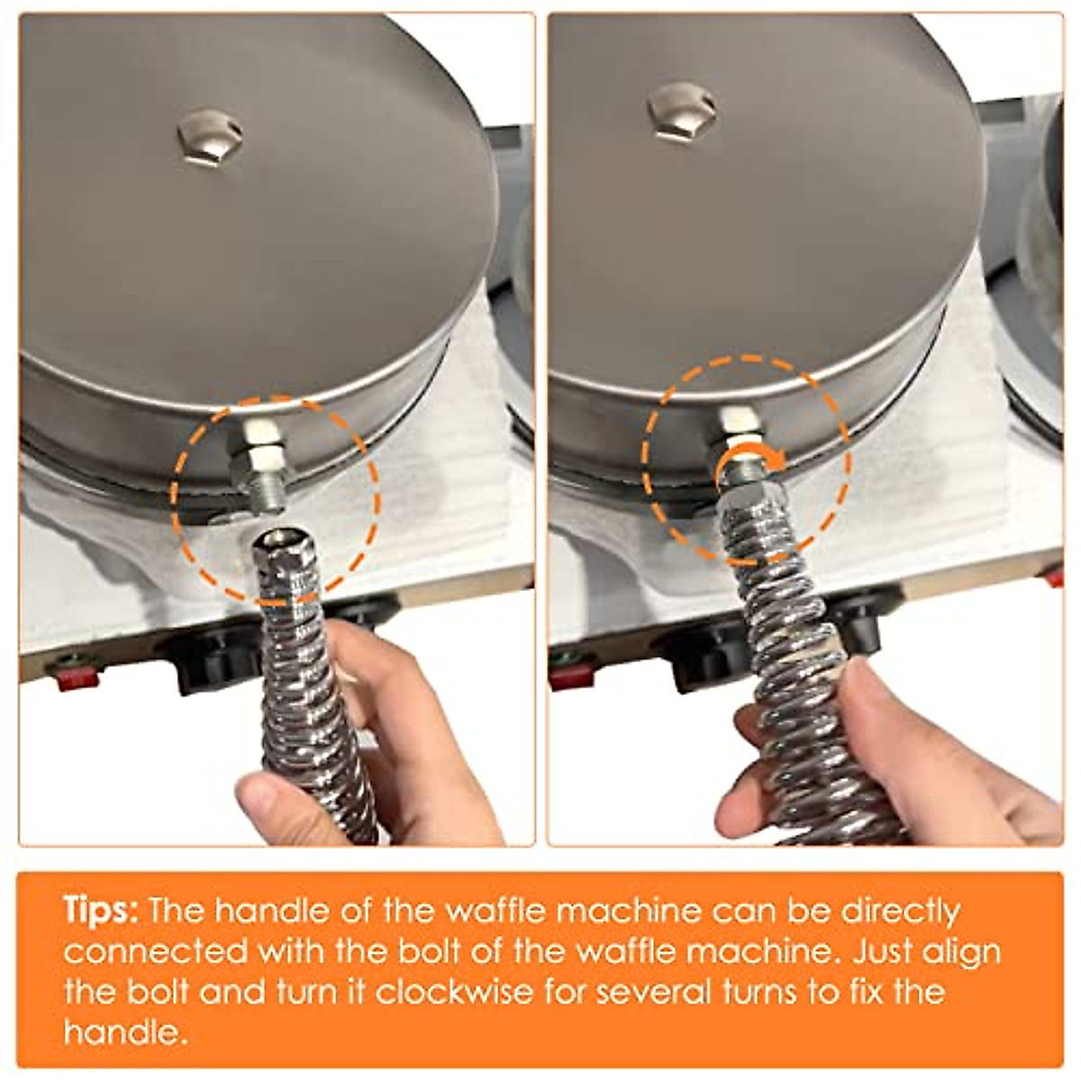 MATHOWAL 2400W Commercial Waffle Maker Double Waffle Irons Electric Nonstick Muffin Machine Suitable for Home，Snack Bar and Restaurant |US Warehouse