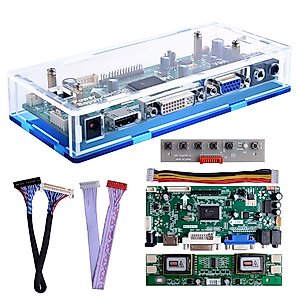 GeeekPi NT68676 Case Kit, HDMI+VGA+DVI+Audio Input LCD Controller Driver Board or HSD190MEN4 M170EN06 17" 19" 1280x1024 4CCFL 30Pins LCD Panel + Acrylic case Fit for Arcade1Up Monitor