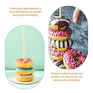 ULTECHNOVO 10pcs Donut Display Stand Kids Snacks Clear Stand Macaron Stand Snacks for Donut Holder Donut Board Display Shelves Doughnut Display Holder Wedding Shelf Baby Wooden