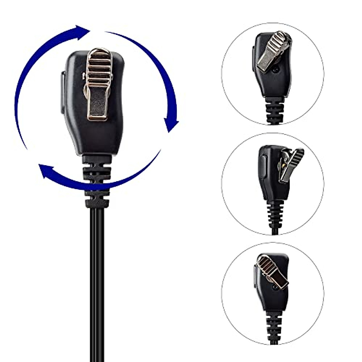 UAYESOK Acoustic Tube Walkie Talkie Earpiece with Mic PTT for YAESU Vertex FT-60 FT-60R FT-70 FT-70DR FT-1DR FT3DR VX-10 VX-110 VX-150 VX-400 Retevis RB15 RT40B