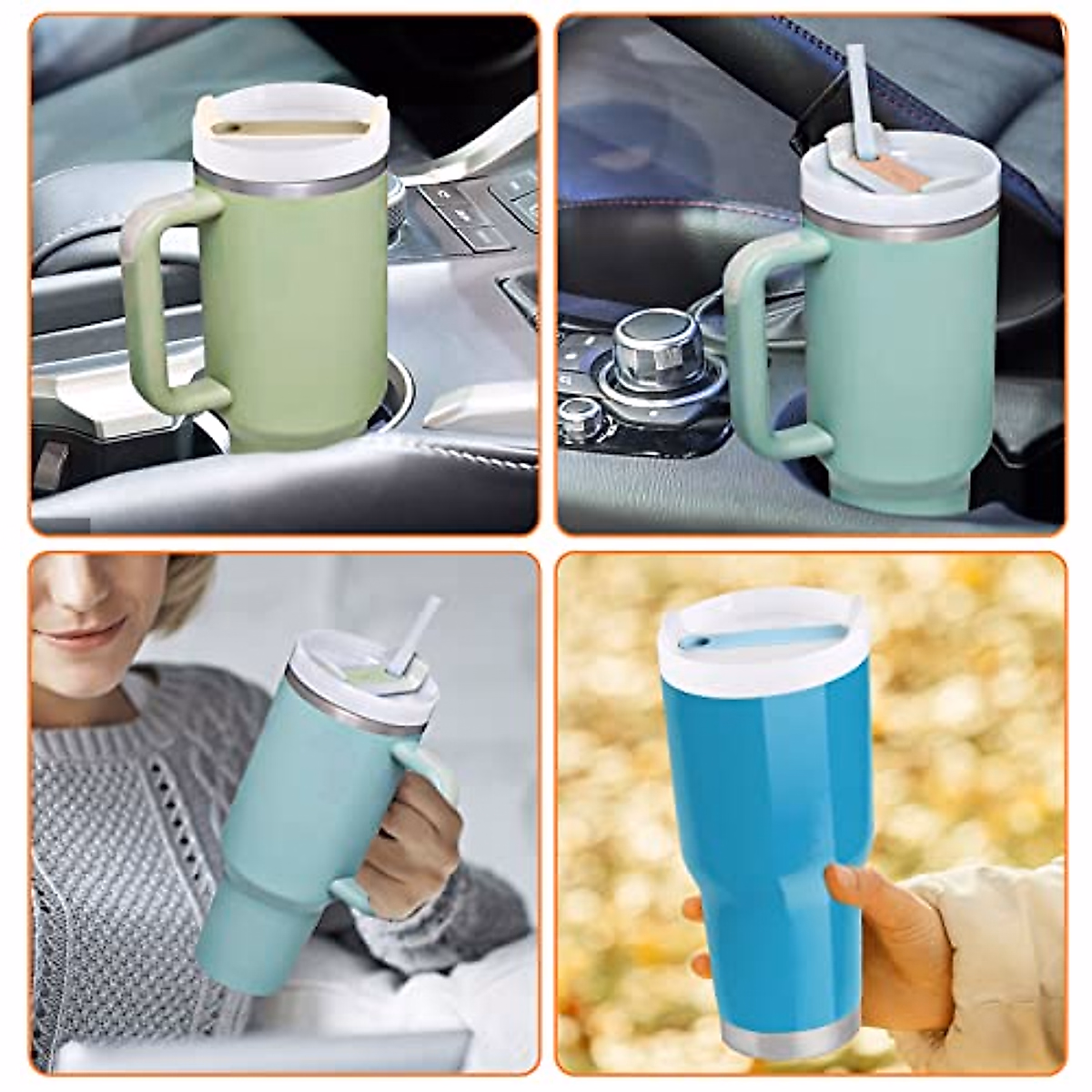 4Pack Tumbler Lids for Stanley 40 oz Quencher H2.0 Flowsstate Cup, Tumbler Lid Replacement Lid for Stanley 40oz Adventure Quencher and Quencher 2.0 Tumbler