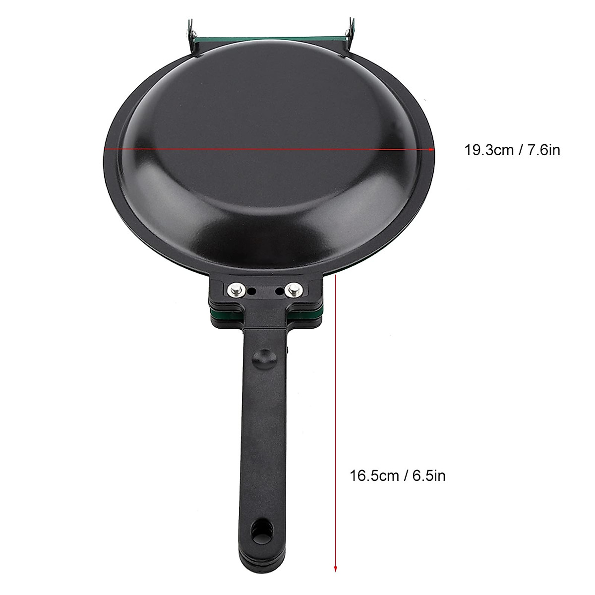 Double Sided Frying Pan, Non Stick Flip Folding Frying Pan Double Sided Ceramic Coated Frying Pan Non Stick Pan Heat Evenly On Both Sides for Pancakes Toasts Omelettes