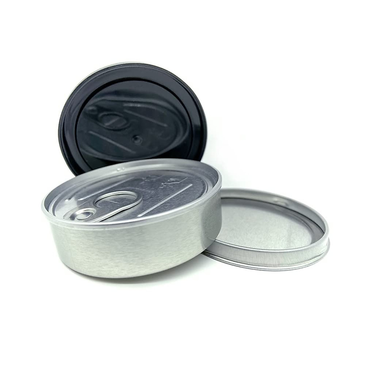 DOUKI 20sets Cali Self-seal Tin Can with Lid - Tuna Can Hoop Ring - NO TOOLS NEEDED