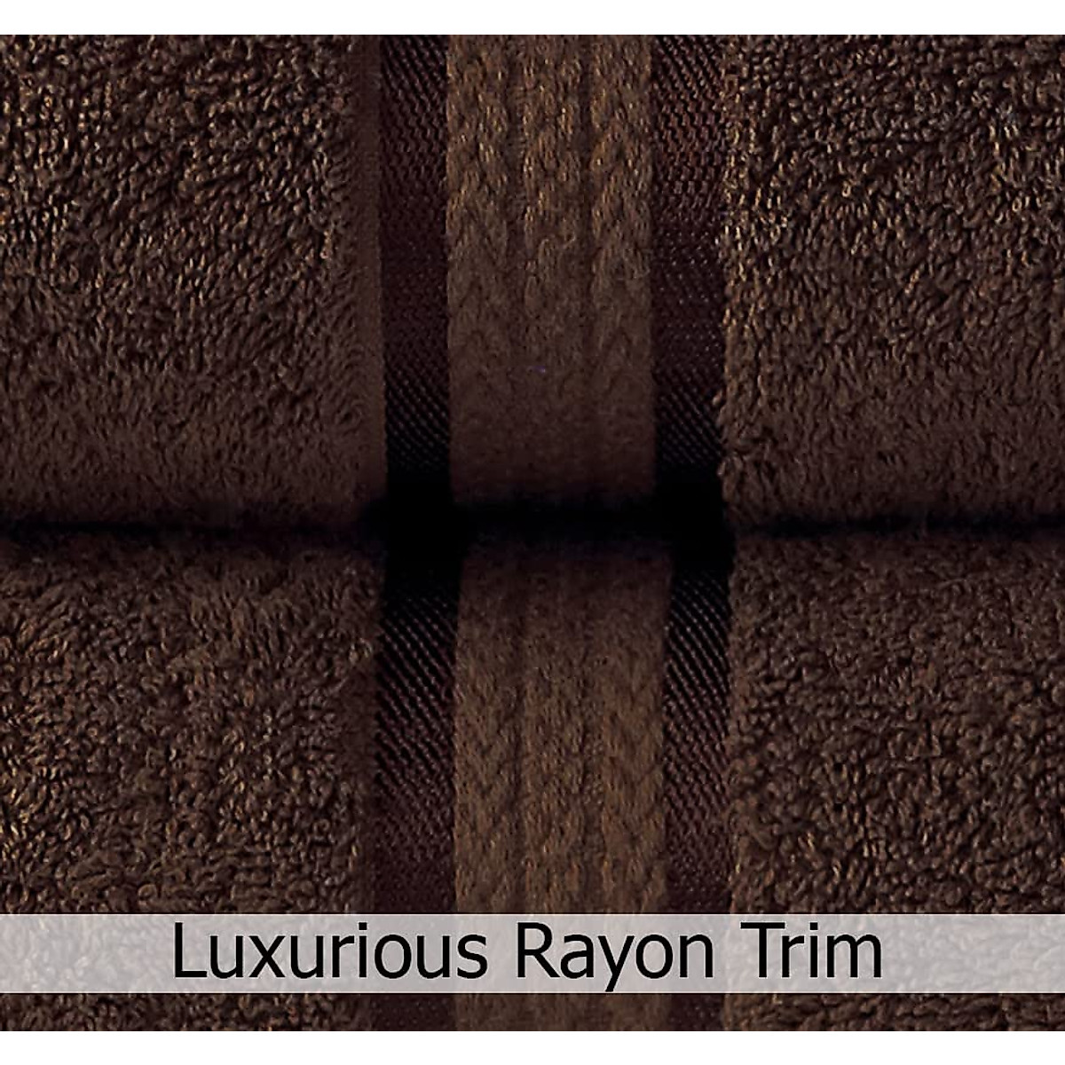 COTTON CRAFT Ultra Soft Oversized Bath Towels - 4 Pack Extra Large Bath Towels - 30x54 - Absorbent Everyday Luxury Hotel Spa Gym Shower Beach Pool Camp Dorm - 100% Cotton - Easy Care - Chocolate Brown