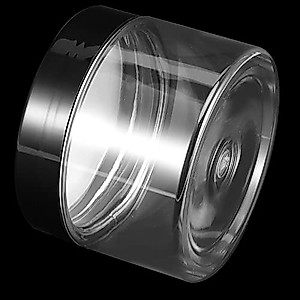 ZEONHEI 46 Pack 4 Oz Plastic Jars with Lid, 120ml No-BPA Wide Mouth Clear Empty Cosmetic Slime Containers Transparent Storage Bottle for Slime Food Cream Jam Glitter DIY Bathroom Kitchen