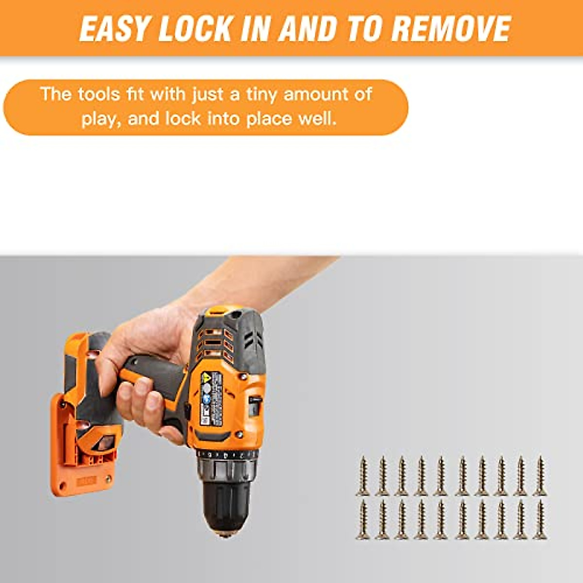 Tool Holder Mount for Ridgid AEG 18V Drill Tool Hanger Power Tool Storage -5 Pack