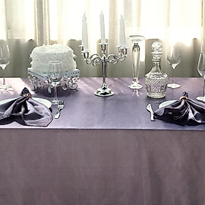 Tableclothsfactory 60x102 Rectangle Amethyst Wholesale Satin Tablecloth Banquet Linen Wedding Party Restaurant Tablecloth
