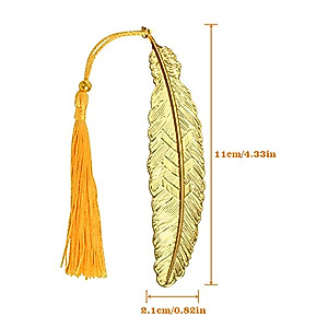 Metal Feather Bookmarks, Metal Bookmarks for Women Men Kids Girls - Cute Bookmarks for Book Lovers, Gifts for Teachers and Readers
