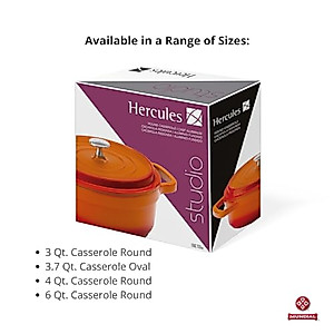 Hercules PA9000-26L Oval Casserole Dutch Oven 3 qts Cast Aluminum with Induction Stove Plate