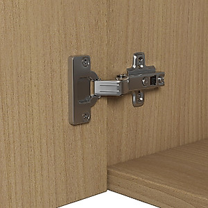 SSLine Modern 30" Floating Bathroom Vanity with Sink Wall Mounted Bathroom Vanity with Top Basin & Storage Cabinet Wood Hanging Vanity w/Ceramic Sink for Small Bath Powder Room (Light Oak)