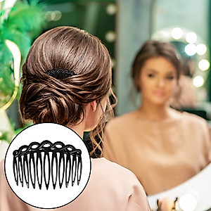 Prasacco 16 Pcs Women Hair Comb Accessories Plastic Twisthair French Hair Side Combs Hair Clips for Bridal Wedding Veil Teeth Hair Combs for Women Girls