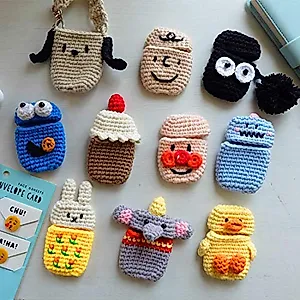 MIRKOO Cute AirPods Case Cover, Premium Handmade Knitted Protective Case Cover for AirPods/AirPods 2 Charging Case (Little Dinosaur)