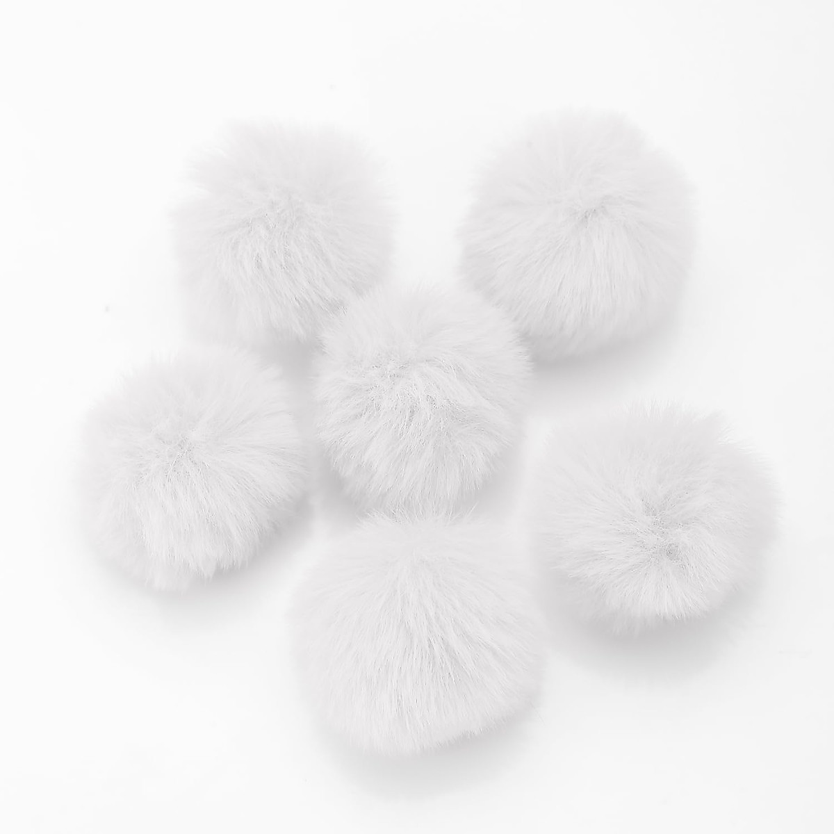 MIUPOO Craft Pom Pom Balls,Black Poms Costume Accessory, Pom pom Balls for Arts and DIY Creative Crafts Decorations,White,1.5 Inches,20 Pieces.