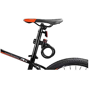 VIGAT Bicycle Lock with Mounting Bracket,Anti-Theft Steel Safety Device for Outdoor Cycling,Cycling Equipment Accessories, 120Cm(Color:Black)