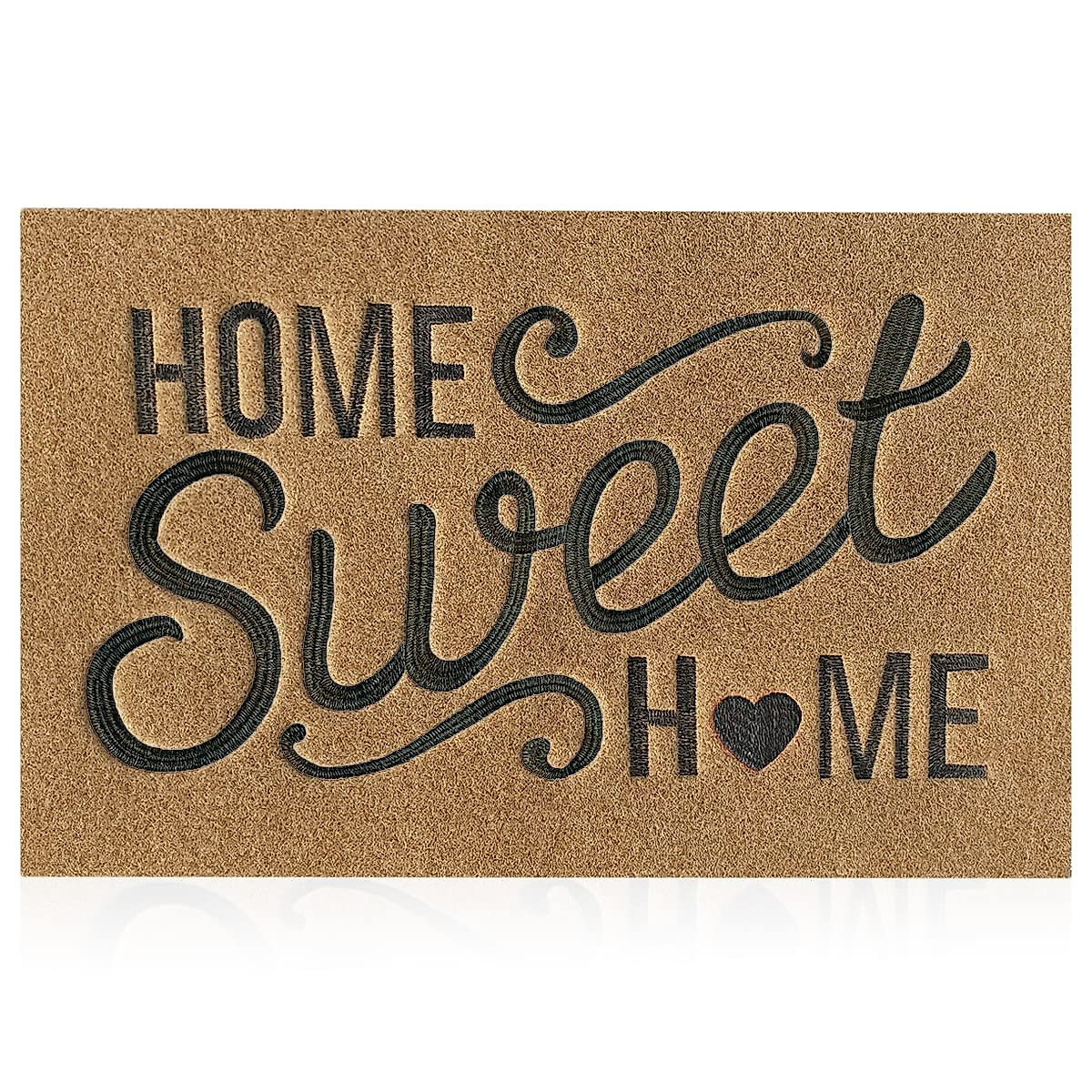 AAZZKANG Brown Welcome Mats for Front Door Home Sweet Home Door Mat Outdoor Indoor with Non Slip Rubber Backing Easy to Clean Outside Inside Doormat