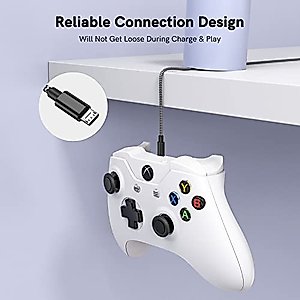PS4 Controller Charging Cable, [2Pack 10FT] Micro USB Charger Play and Charger Data Sync Cord for PS4/ PS4 Pro/ PS4 Slim/ PS4 Controllers, Xbox One X/One S/One Elite/One Controllers - BlackGrey