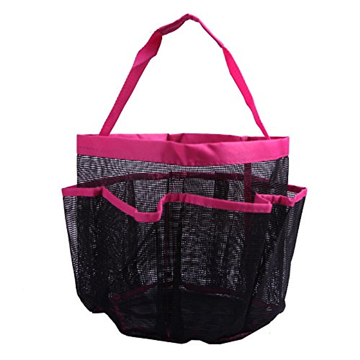 HDE Shower Caddy Mesh Bag College Dorm Bathroom Carry Tote Hanging Organizer (Pink)