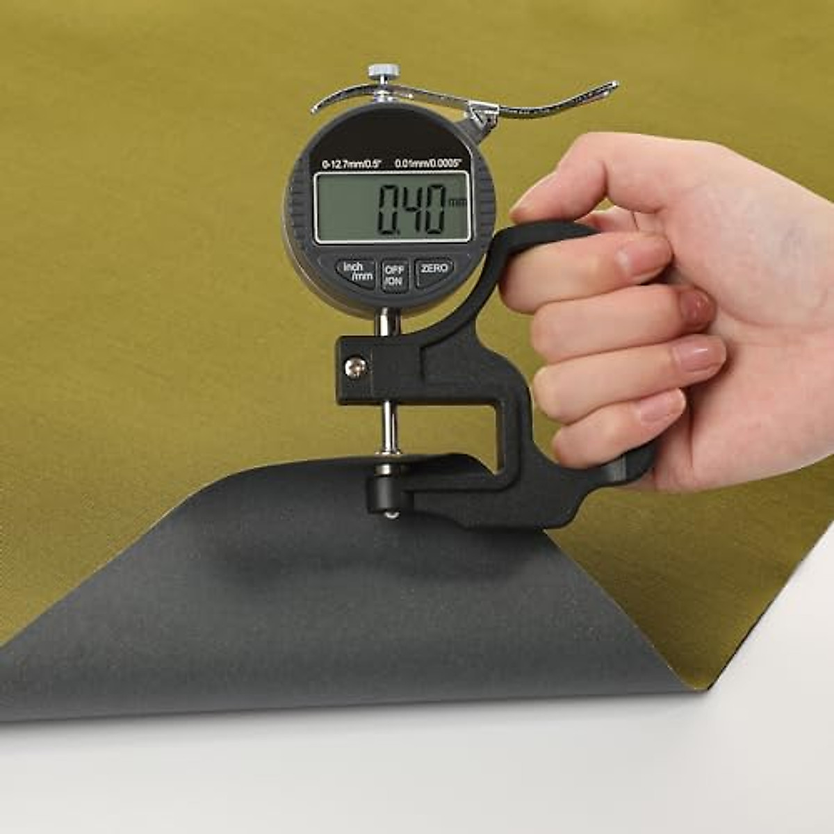 Wooqu Book Cloth, Fabric Surface and Paper Backed, Durable, Strong, 17x29”, for Book Binding, Army Green