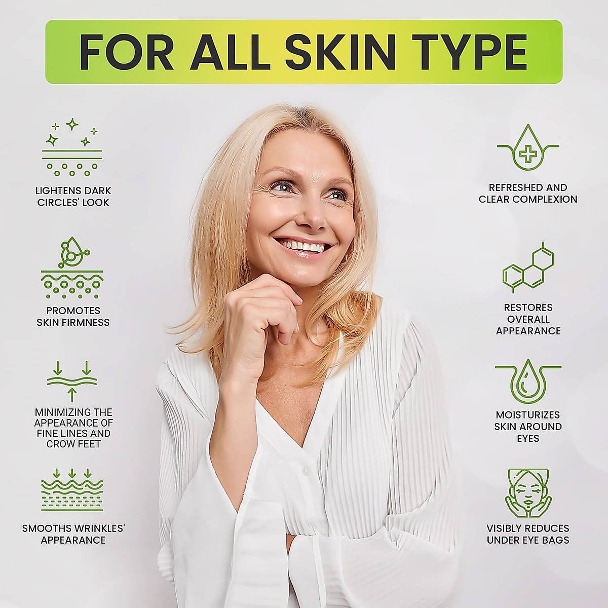 Majestic Pure Under Eye Cream with Hyaluronic Acid - Anti Aging & Firming - Reduces Appearance of Dark Circles, Puffiness, Eye Bags & Crow’s Feet - Youthful & Bright Appearance - Men and Women - 50ml