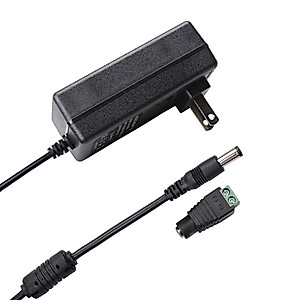 Quentacy 12V 3A Power Supply Adapter AC/DC Converter 110V 240V to 12V Transformer 36W 5.5x2.1mm DC Female Barrel Connector for LED Strip Lights CCTV Camera DVR NVR Audio/Video Wall Plug 2Pack