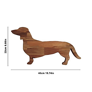 TUNKENCE Aperitif Board Funny Dog Shape Dachshund Dog Shape Christmas Holiday Party Gift for Family, Unique Solid Wood Charcuterie Board, 15.7inch