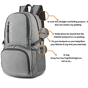 MAXTOP 40/50L Lightweight Packable Backpack for Hiking Traveling Camping Water Resistant Foldable Outdoor Travel Daypack