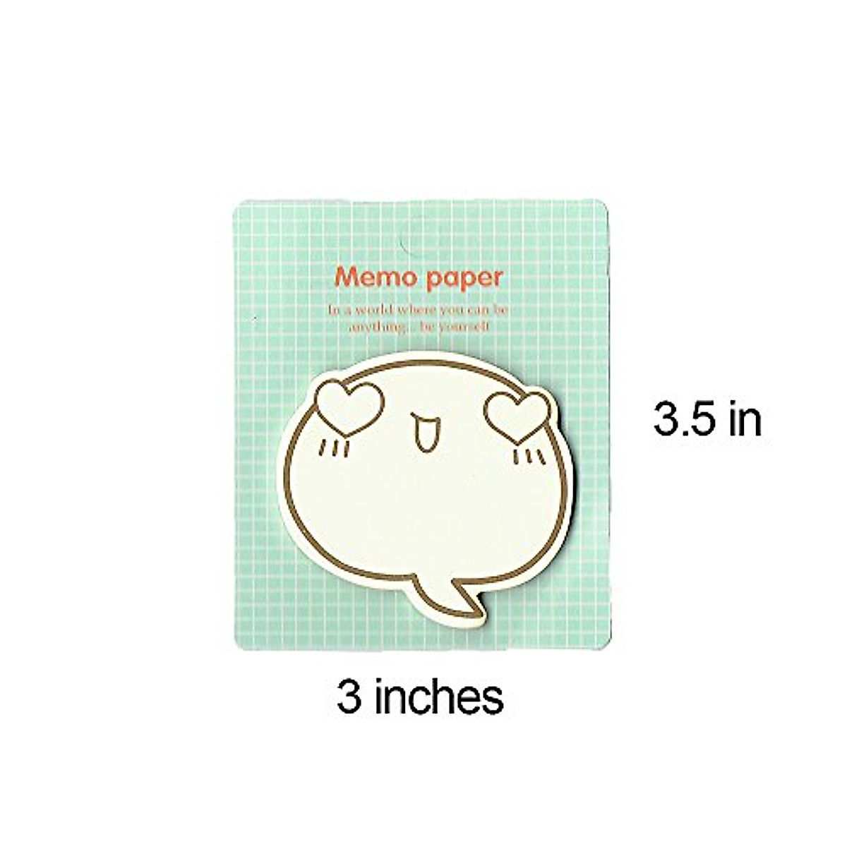 Cute Sticky Note Pads - Smiling Expressions - Pack of 4 - Fun Sticky Notes