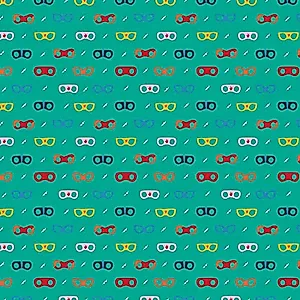 PBS Fabrics Super Dinos by Liz Mytinger Quilter's Cotton by The Yard, Masks, Teal