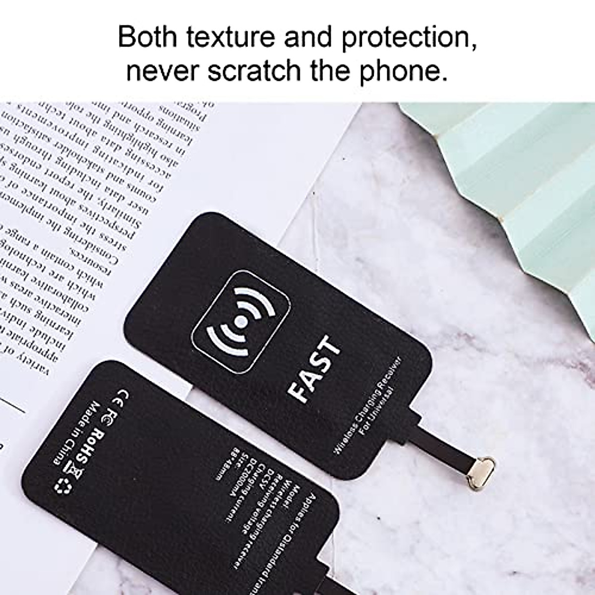 10W Qi Fast Wireless Charging Receiver USB Type C Interface Wireless Charger Receiver Chip for USB C Interface Mobile Phones