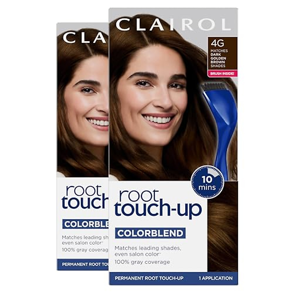 Clairol Root Touch-Up by Nice'n Easy Permanent Hair Dye, 4G Dark Golden Brown Hair Color, Pack of 2