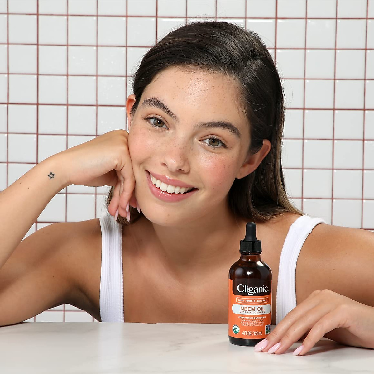 Cliganic Organic Neem Oil for Face, Skin & Plants (4oz), 100% Pure | Natural Cold Pressed Non-GMO