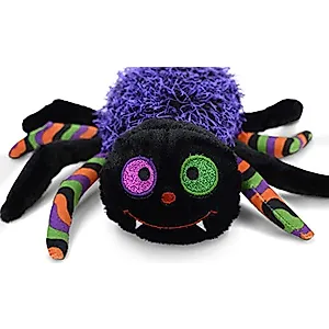 Gitzy 7" Plush Halloween Stuffed Animal Cute Spider (Purple)